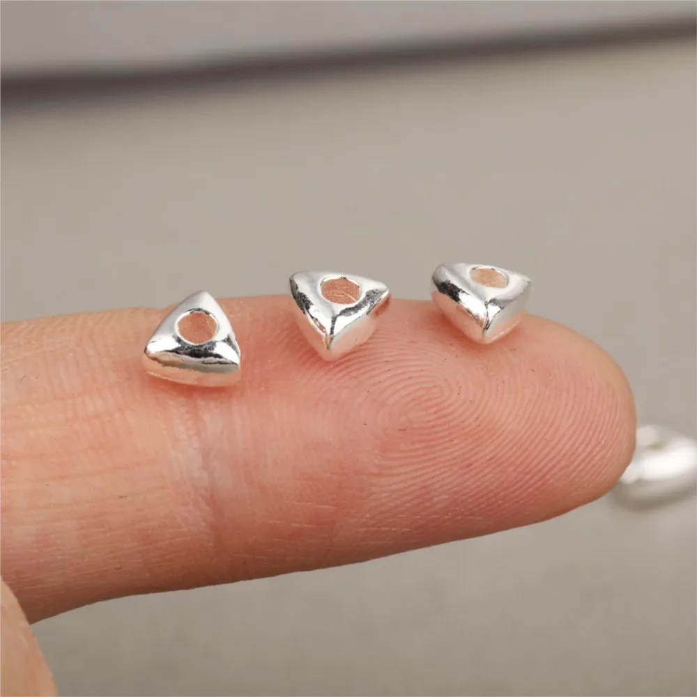 1-5pcs-Real-925-Sterling-Silver-Triangle-Bead-Big-Hole-Loose-Spacer ...
