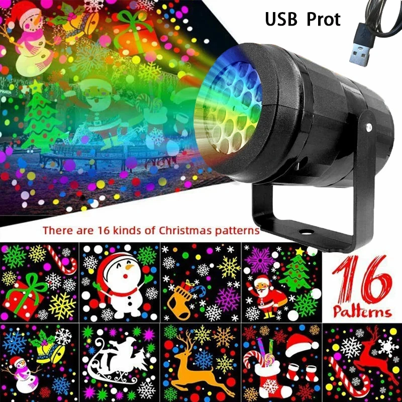 2024-Christmas-Window-Projector-LED-Snowflake-Snow-Elk-Laser-Projector ...
