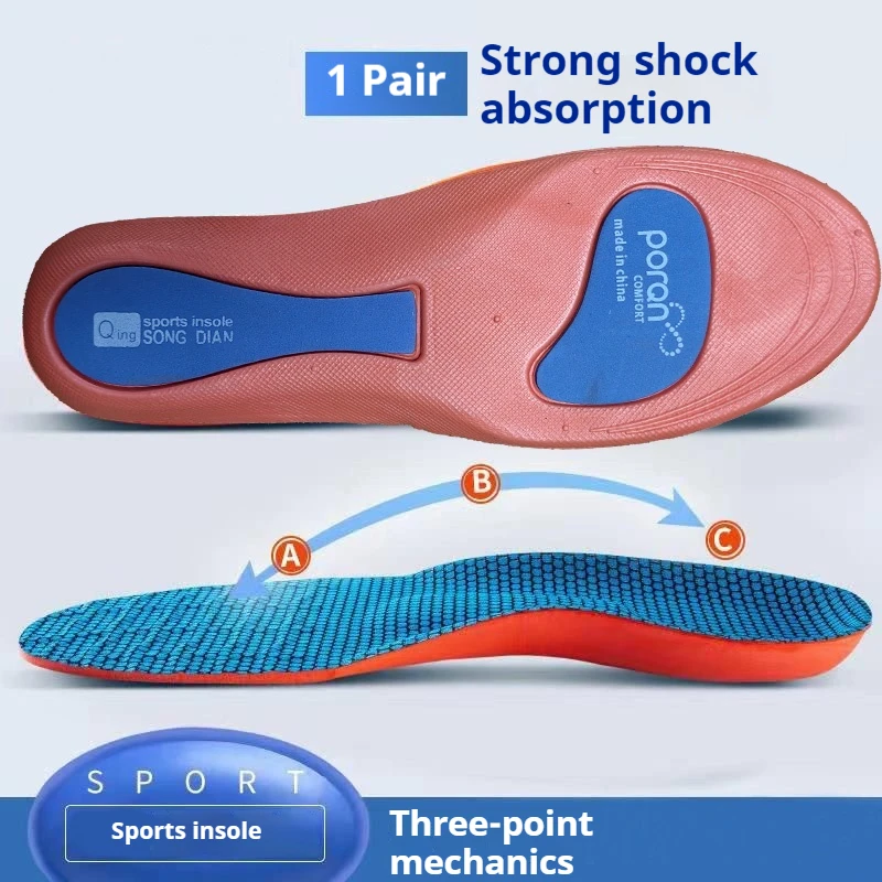 1pair-Elasticity-Shock-Absorption-Breathable-Running-Orthopedic-Insoles ...