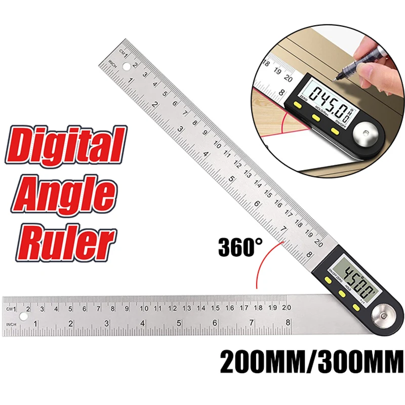 Stainless-Steel-Digital-Angle-Ruler-Electronic-Protractor-20-30CM ...