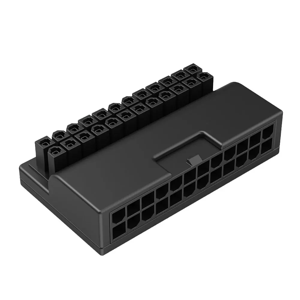 ATX 24 Pin to 90 Degree Power Plug Adapter Mainboard Motherboard Power ...