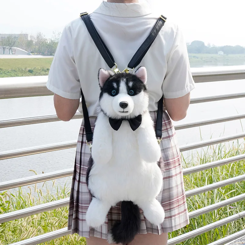 Cute-Plush-Lovely-Husky-Dog-Backpack-Kawaii-School-Bag-Girls-Boys ...