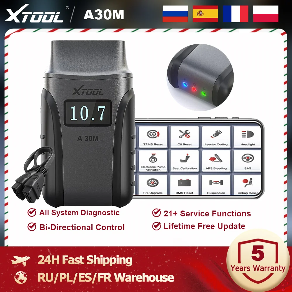 Xtool A30m With Tablet Obdii Diagnostic Tool Full System 21+ Service ...