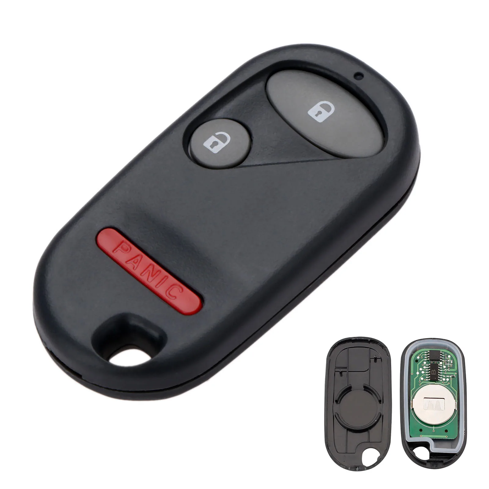 2+1 Buttons Keyless Entry Remote Car Key Fob 433mhz For Honda Civic Ex ...