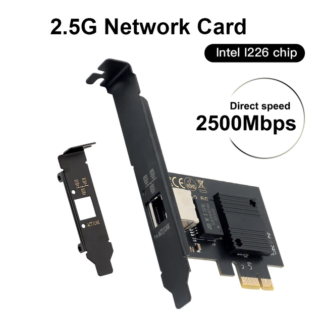 2.5G Intel i226 PCIE To RJ45 Network Card 100/1000/2500Mbps RJ45 ...