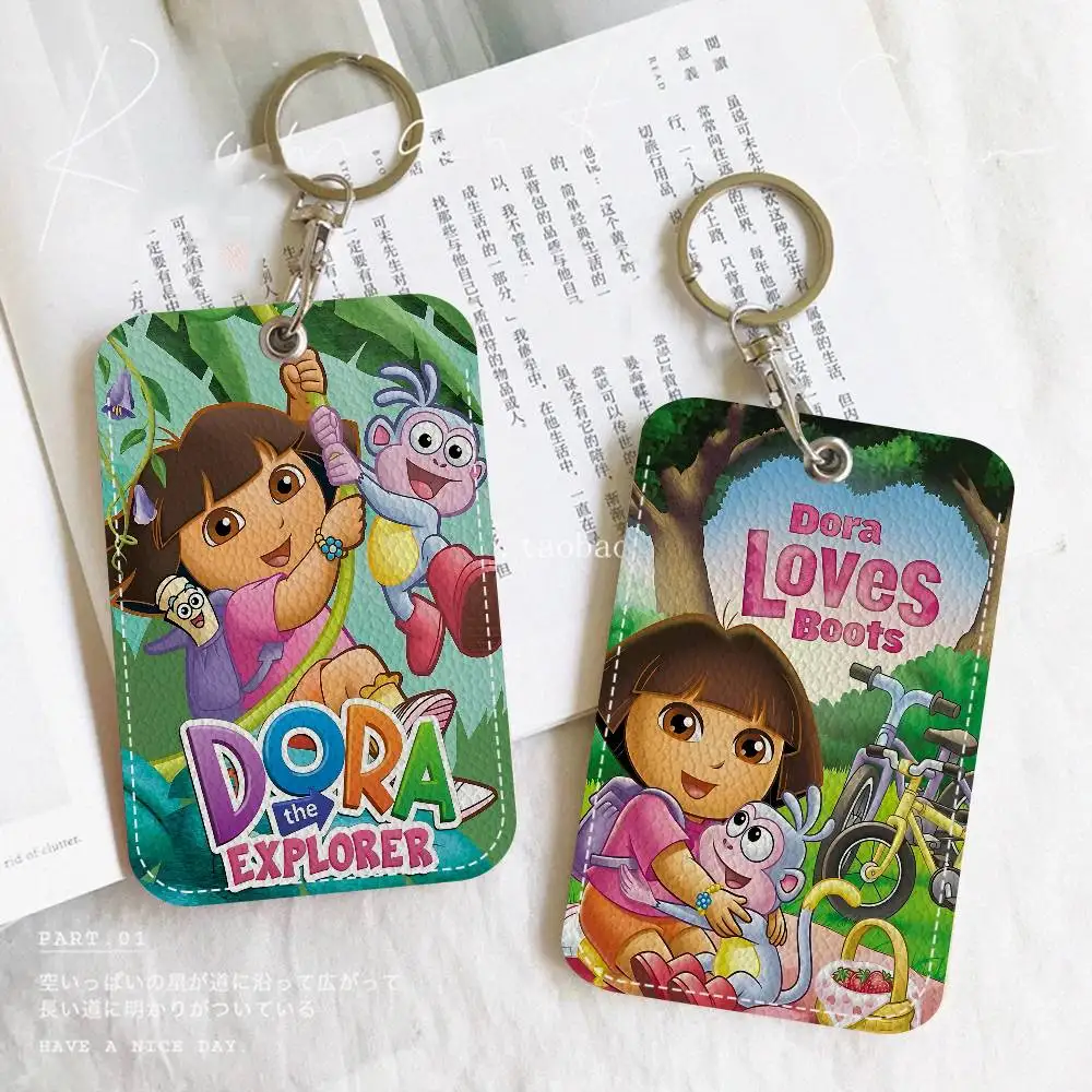 Cartoon D-Dora The E-Explorer Keychain Card Holders Keyring Bank Bus ID ...