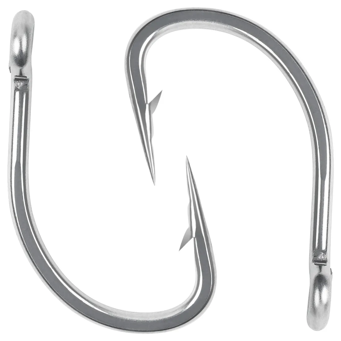 15Pcs Stainless steel Fishing Hooks Saltwater Circle Hooks Sharp Barbed ...