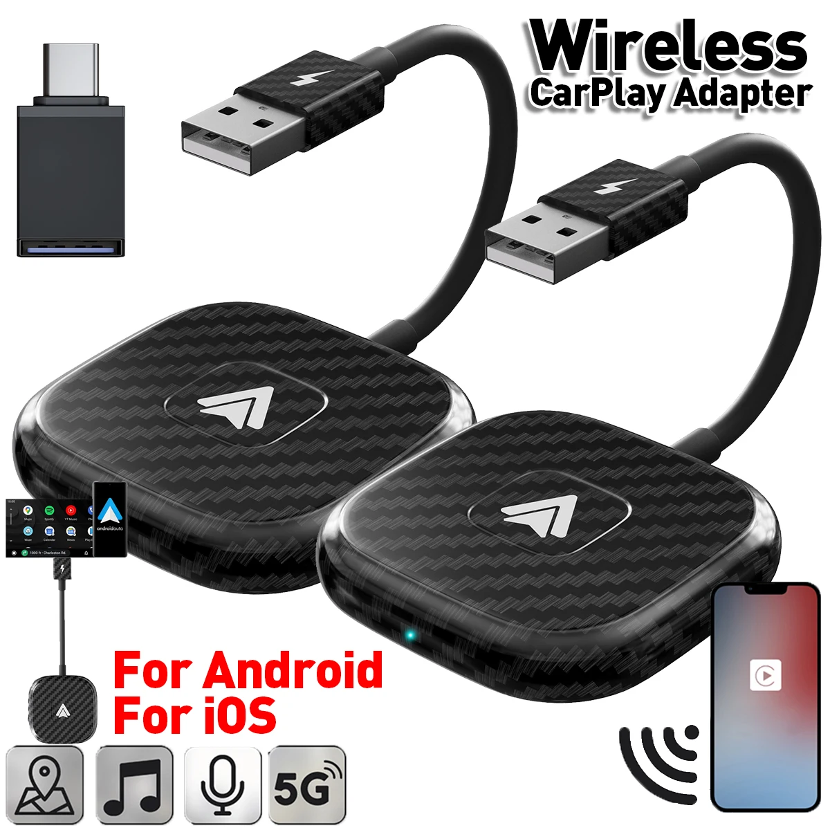 Adaptador-CarPlay-sem-fio-para-Android-e-iOS-Suporte-para-carros-com ...