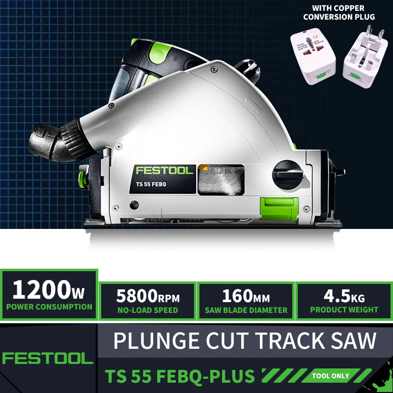 Festool-TS-55-FEBQ-Plus-Plunge-Cut-Track-Saw-220V-Power-Tools-1200W ...