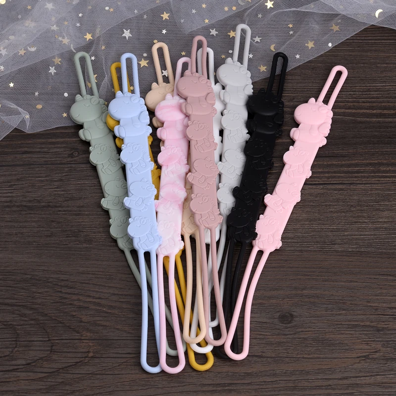 Cartoon Silicone Baby Nipple Chain Without Clip Pacifier Chain Teether ...