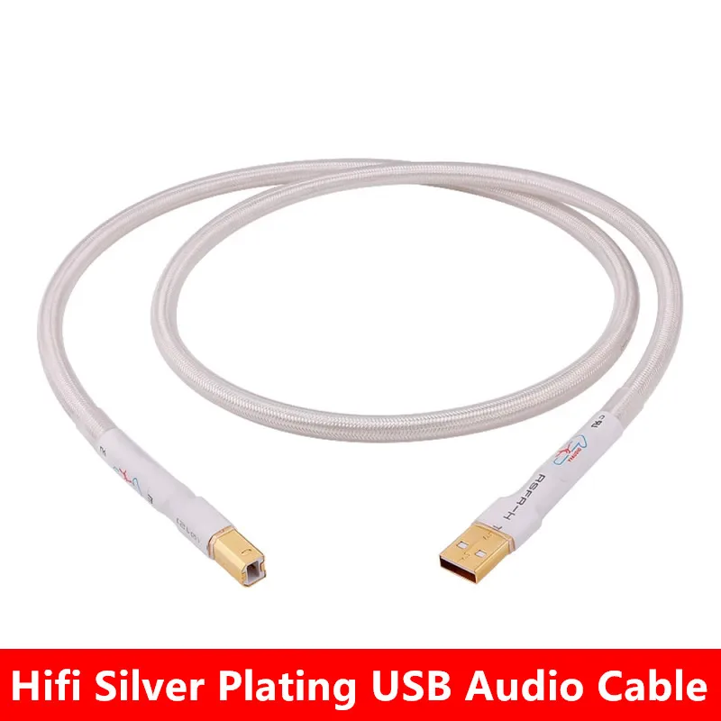 HiFi-USB2-0-Cable-Silver-Plated-6N-OCC-Type-A-B-DAC-Audio-Data-Cable ...