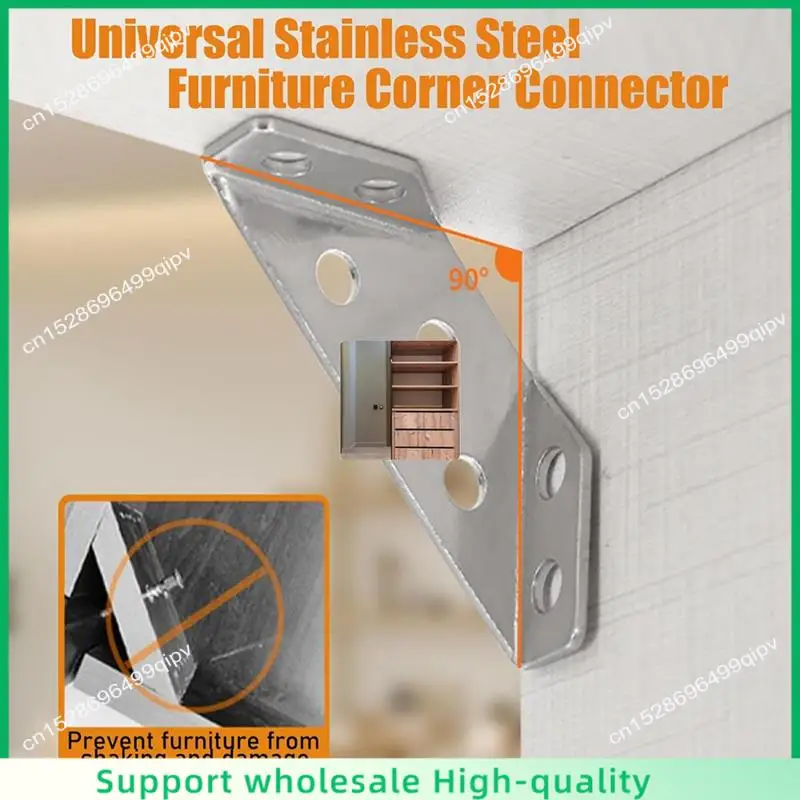 ABSF 10PCS Furniture Corner Connector Angle Fasten Connector Triangle ...