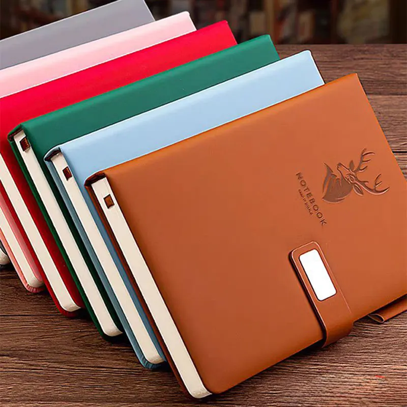 Folha-de-ferro-espessada-com-fivela-Antler-A5-Business-Notebook-Pode ...