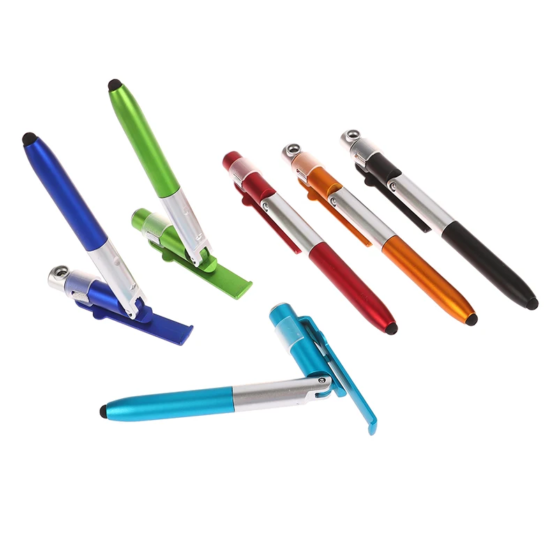 4-In-1-Multifunction-Ballpoint-Pen-with-LED-Light-Fold-Phone-Holder ...
