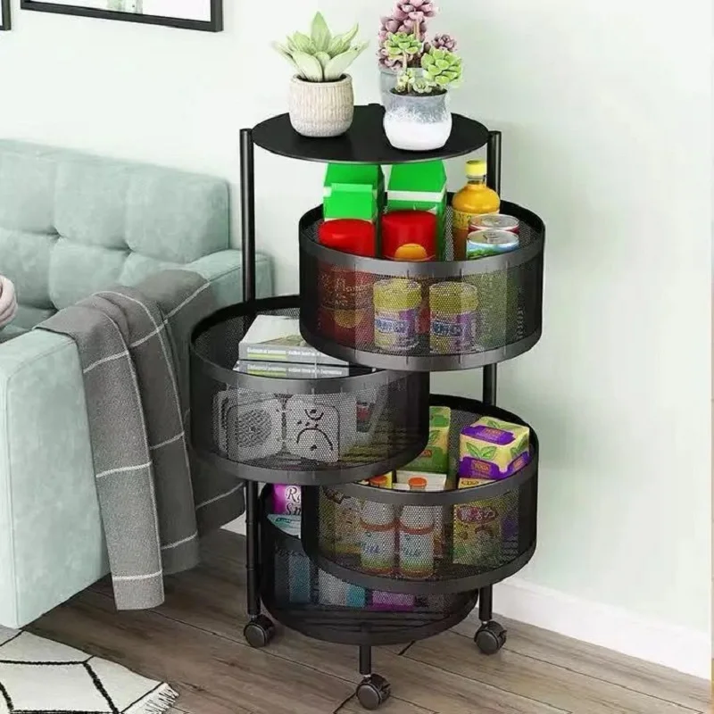 Kitchen-Rotation-Storage-Shelf-Multi-layer-Round-Dish-Basket ...