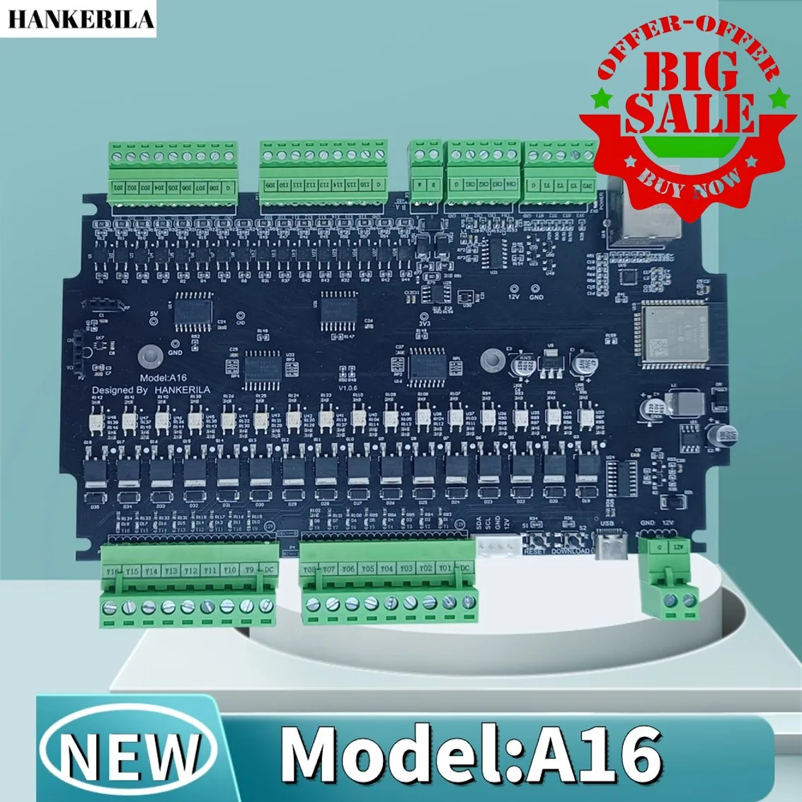 A16 16Way Outputs and Inputs IIC extend ESPHOME relay board Perfect for projects or beginners ...