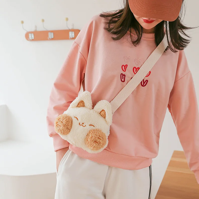 Cute-rabbit-plush-bag-female-2022-new-personality-furry-messenger-bag ...