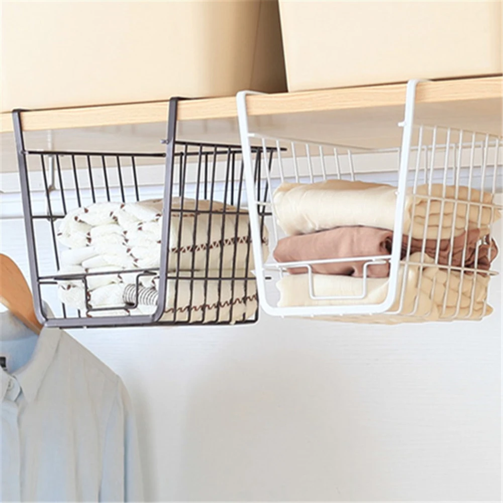 Iron-Mesh-Shelf-Basket-Cupboard-Cabinet-Door-Organizer-Rack-Hanging ...