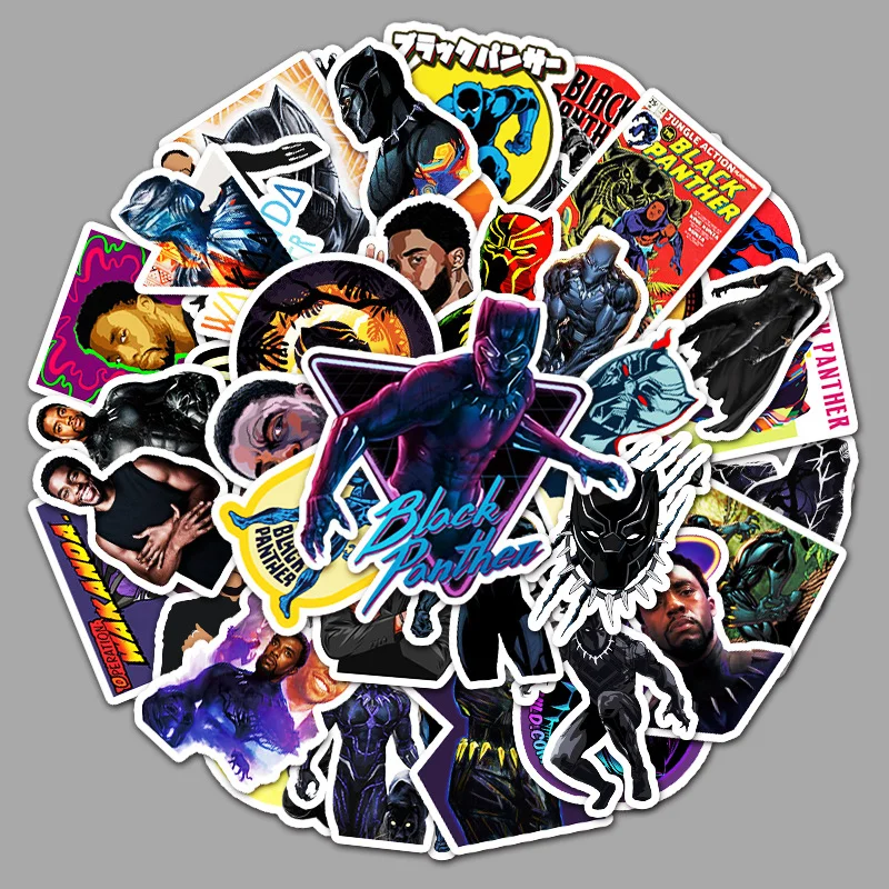 Disney-Cartoon-Marvel-Anime-Black-Panther-Stickers-For-Car-Laptop-Phone ...