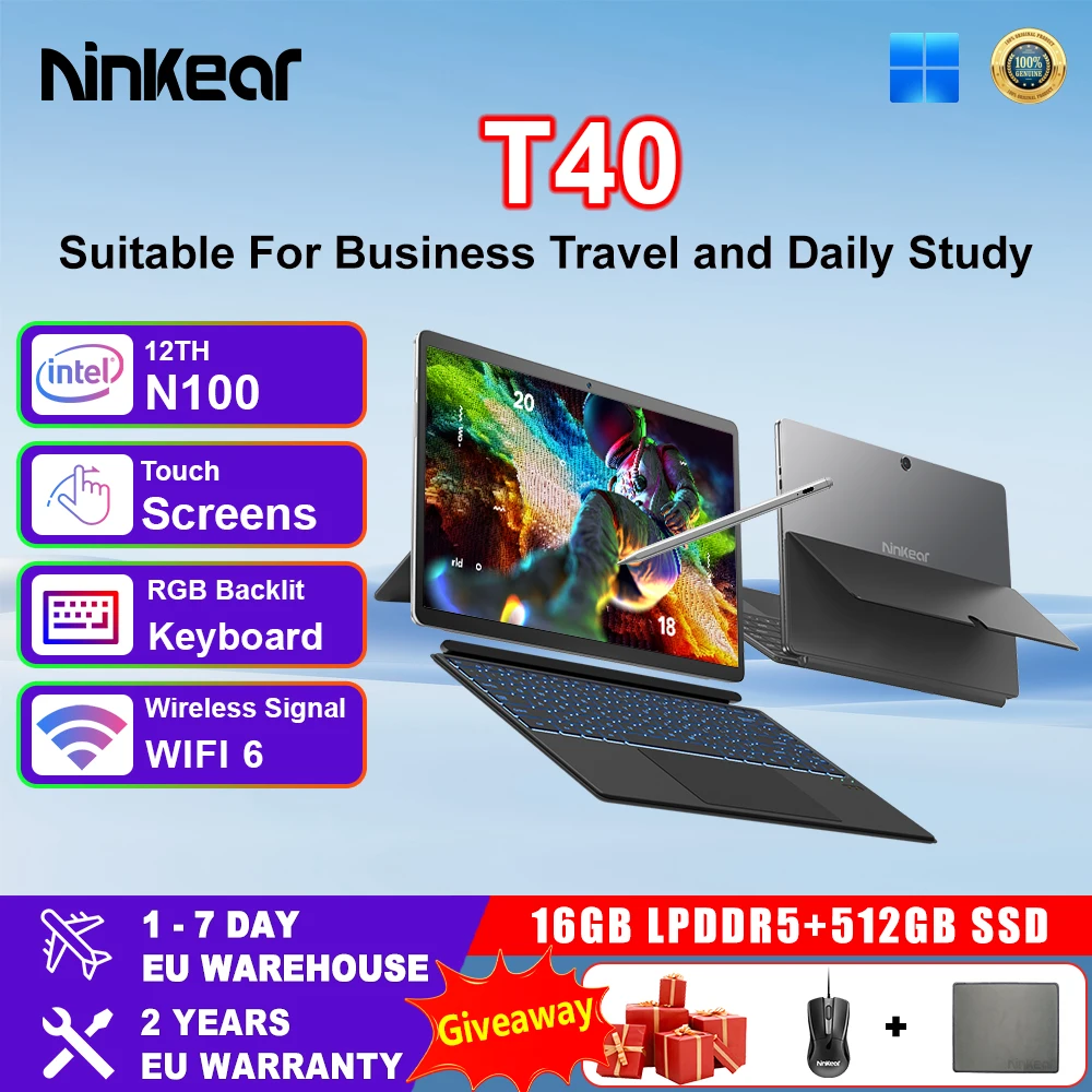 Ninkear-T40-Laptop-TouchScreen-2-in-1-Tablet-Intel-N100-14-Inch-FHD ...