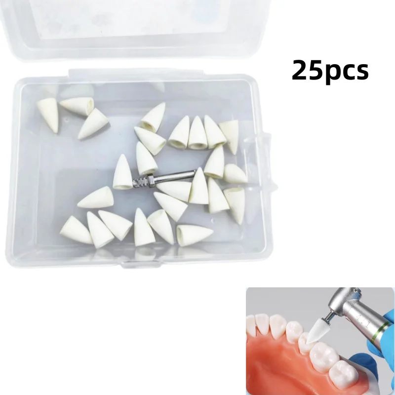 25pcs Dental Rubber Polishing Kit Polishing Tips for Low Speed Contra ...