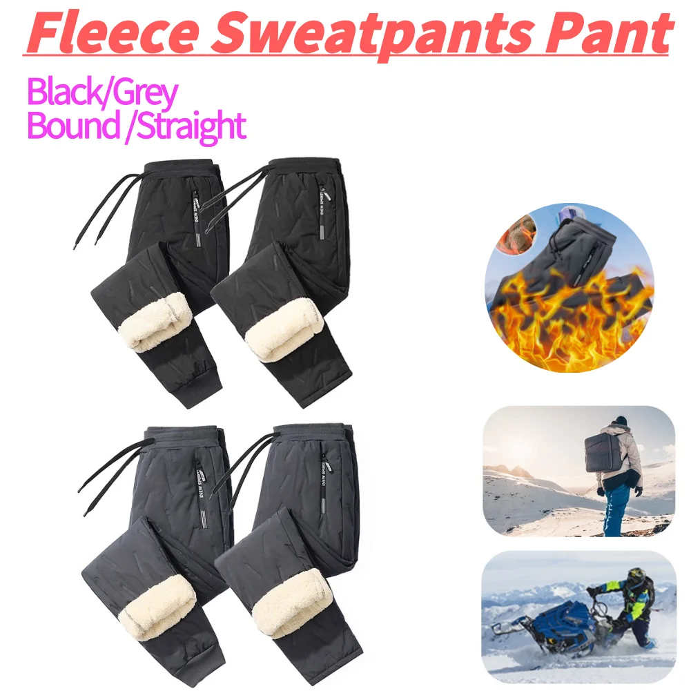 Men-Casual-Slim-Sweatpants-Track-Pants-Waterproof-Winter-Warm-Fleece ...