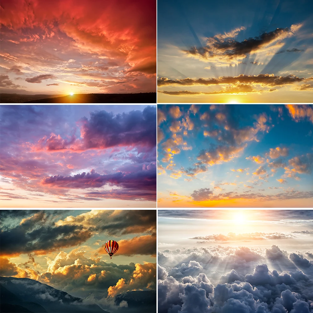 Sky-Colorful-Cloud-Sunset-Nature-Scenery-Portrait-Photocall-Backdrop ...