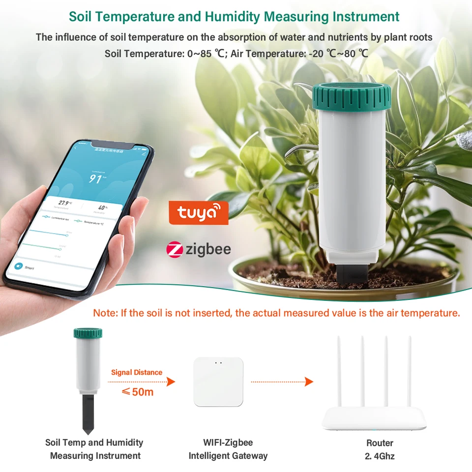 Smart Temperature Sensor Wireless Soil Sensor Temperature And Humidity ...