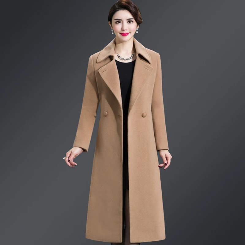 Autumn-Winter-Women-Fashion-Coat-Warm-Pure-Color-Long-Jacket-Ladies ...