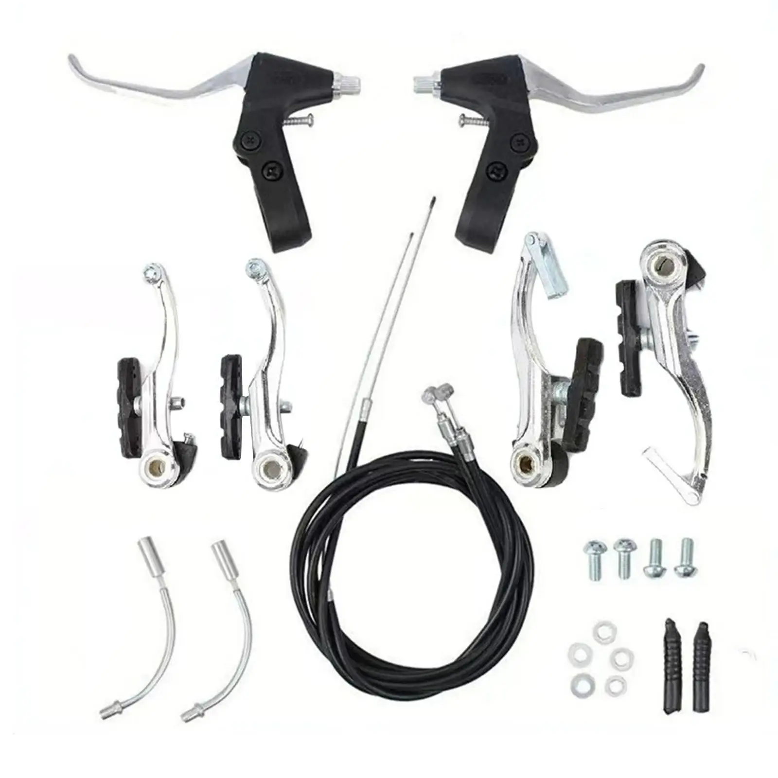 Bike-Brake-Set-Front-Rear-Lever-Brakes-Cables-Aluminum-Alloy-Bicycle ...
