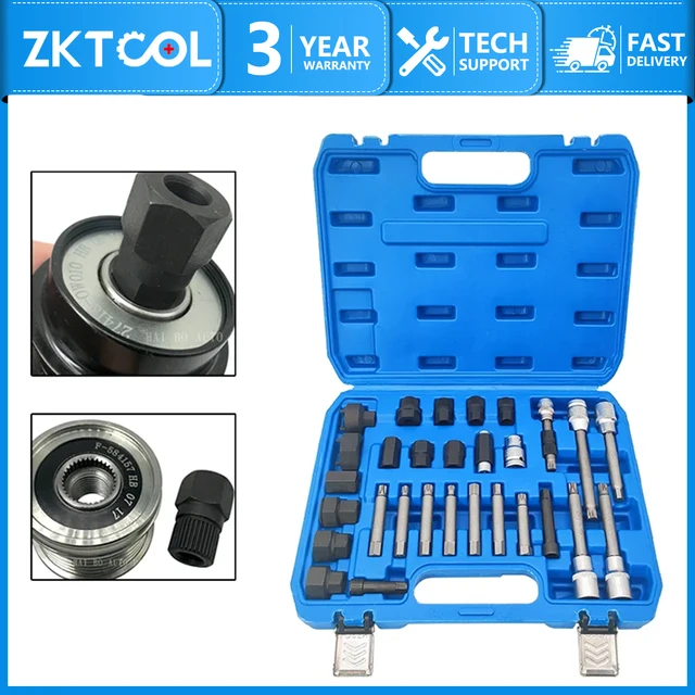 Alternator Pulley Tool OEMTOOLS Alternator Decoupler Pulley Service Kit ...