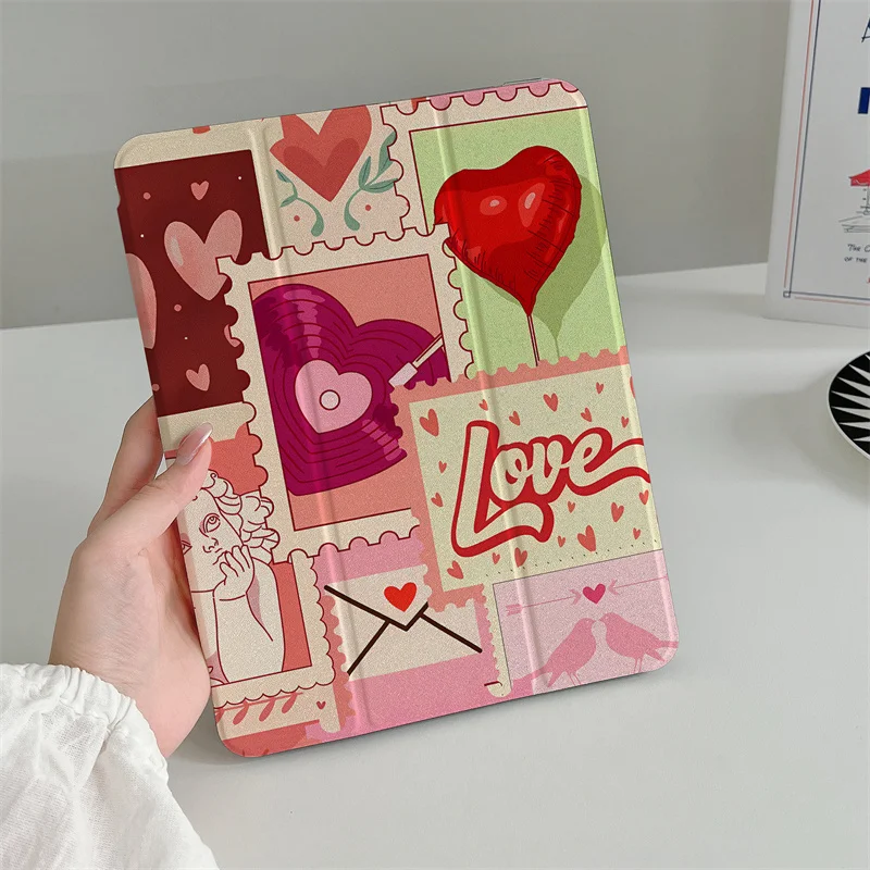 Cute Love Tablet Case For iPad Air 2024 Pro 11 inch 2025 iPad 10 Air 5/ ...