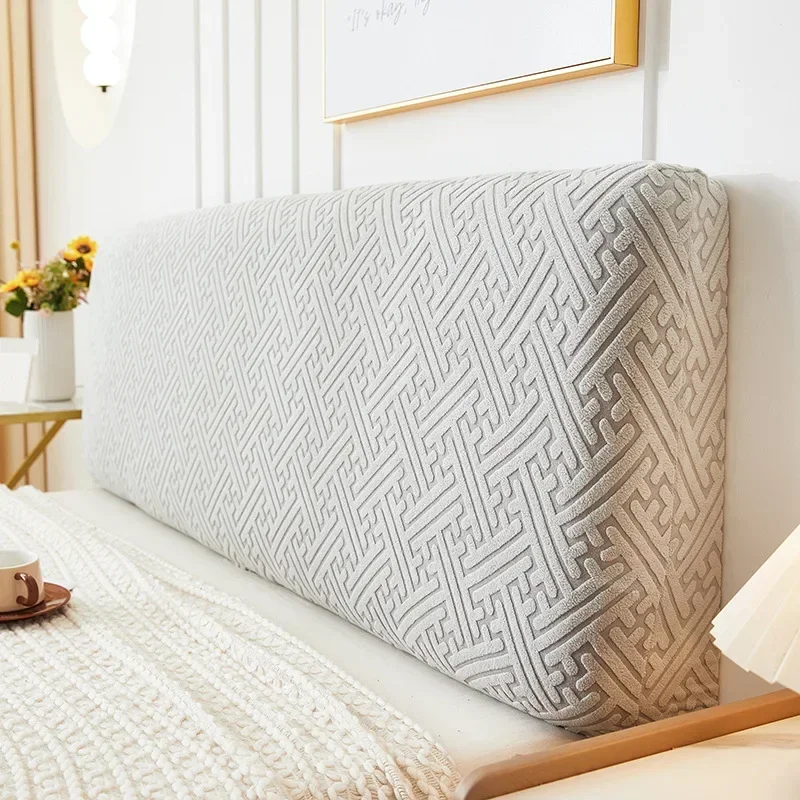 Soft-Elastic-Bed-Headboard-Cover-Leaves-Jacquard-Bed-Head-Covers-Home ...