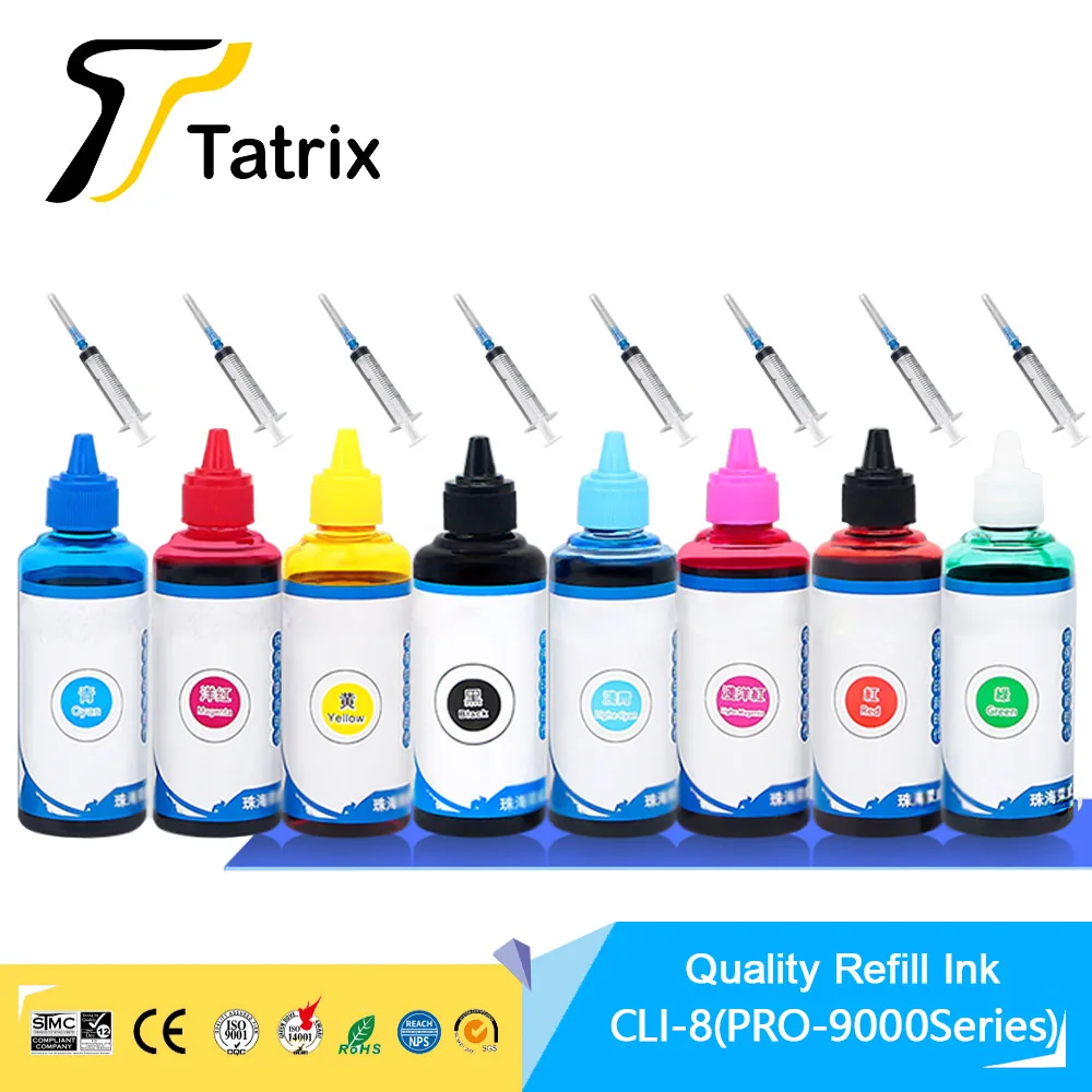 Tatrix-CLI-8-CLI8-refillable-ink-compatible-for-canon-Pixma-Pro-9000 ...