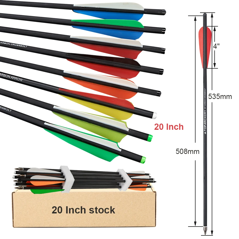 6-12-24-36pcs-Archery-16-20-Inch-Mixed-Carbon-Arrows-Diameter-8-8mm ...