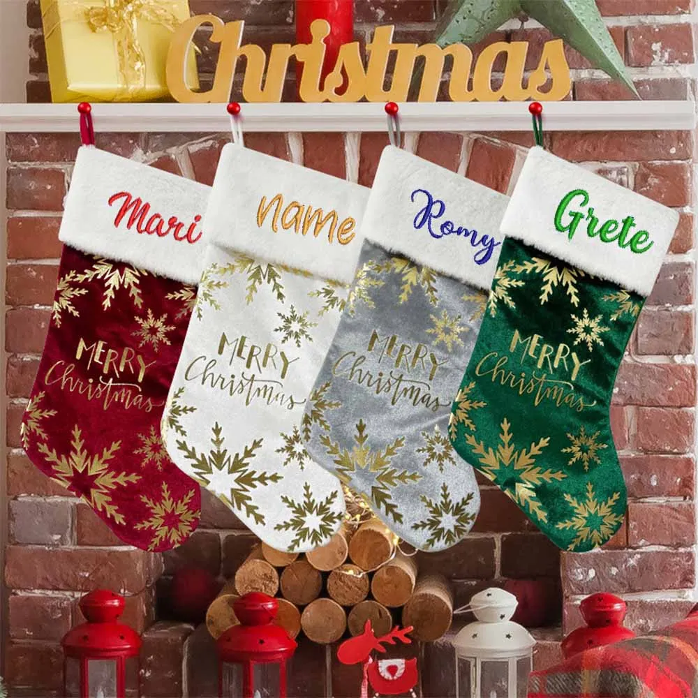 Personalized-Christmas-Stocking-Family-Christmas-Tree-Decor-Merry ...