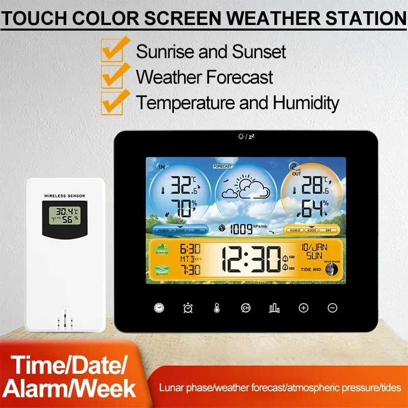 Digital-LCD-Weather-Station-Thermometer-Indoor-Temperature-Humidity ...