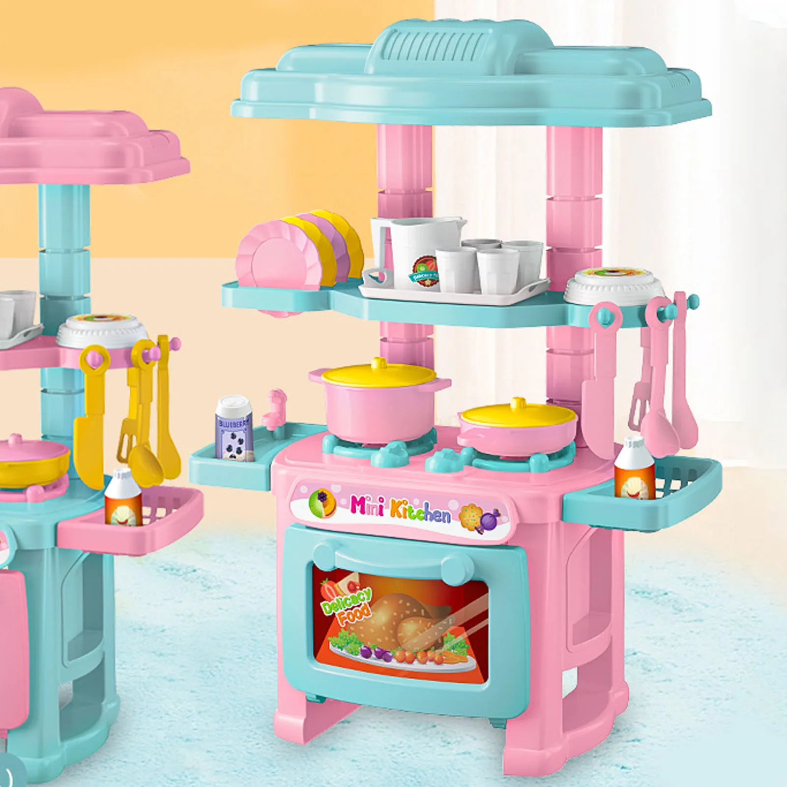 48Pcs-Pretend-Play-Kitchen-Toys-Set-Integrated-Interesting-Interactive ...