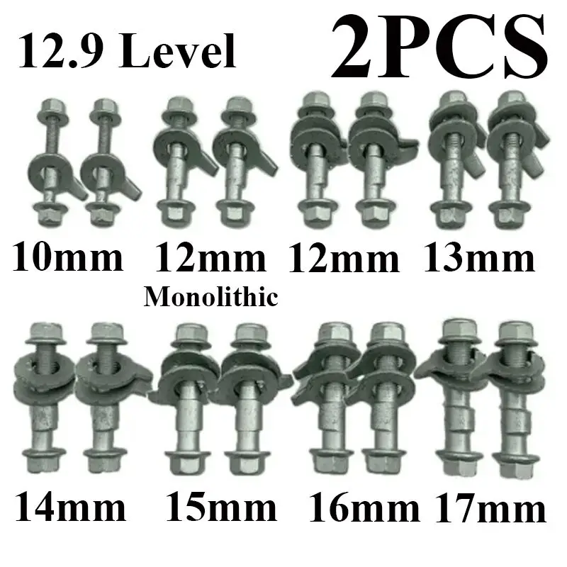 2x-12-9-Level-Screw-Camber-Bolt-Nut-Car-Wheel-Alignment-Arc-Eccentric ...