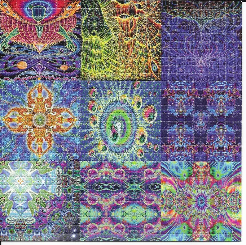Fractal-Psychedelic-LSD-Acid-Free-Blotter-Art-Print-Trippy-Perforated ...