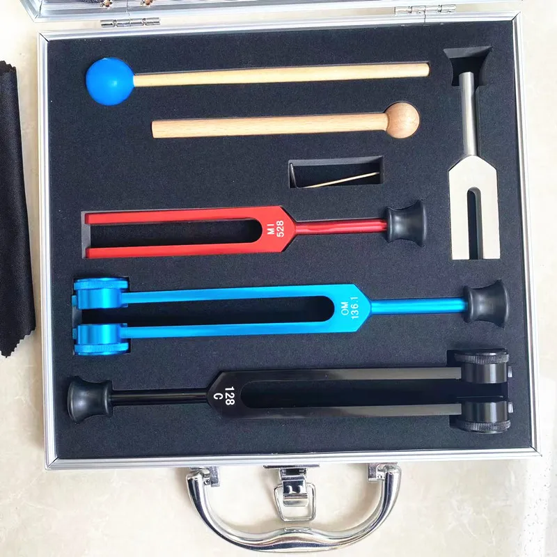 4pcs-Tuning-Fork-Set-Colorful-Aluminum-Alloy-Tuning-Forks-with-Box ...
