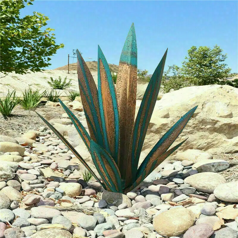 Eisen-Agave-Terrasse-Ornamente-Cottage-Yard-Ornamente-Anlage-Handwerk ...