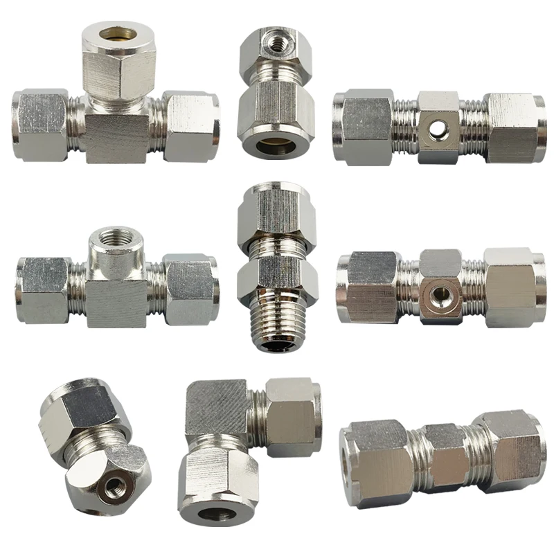 High Pressure 3/8" 9.52mm Quick Connector Tee Elbow Straight Joint ...