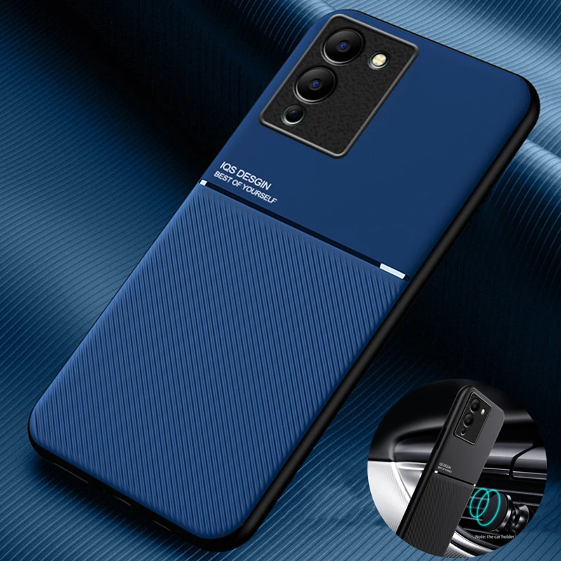 For Infinix Note 12 G96 Case Car Magnetic Holder Leather Plate Back ...