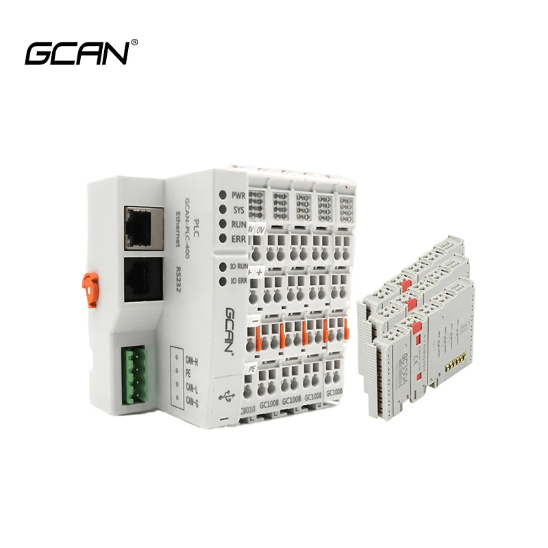 GCAN PLC Programmable Logic Controller Modular Design 4-channel PT100 PT1000 Input 2-wire 16-bit ...