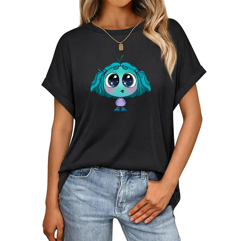 T-shirts-gr-ficas-casuais-femininas-T-shirt-Riley-Joy-feminina-roupa ...