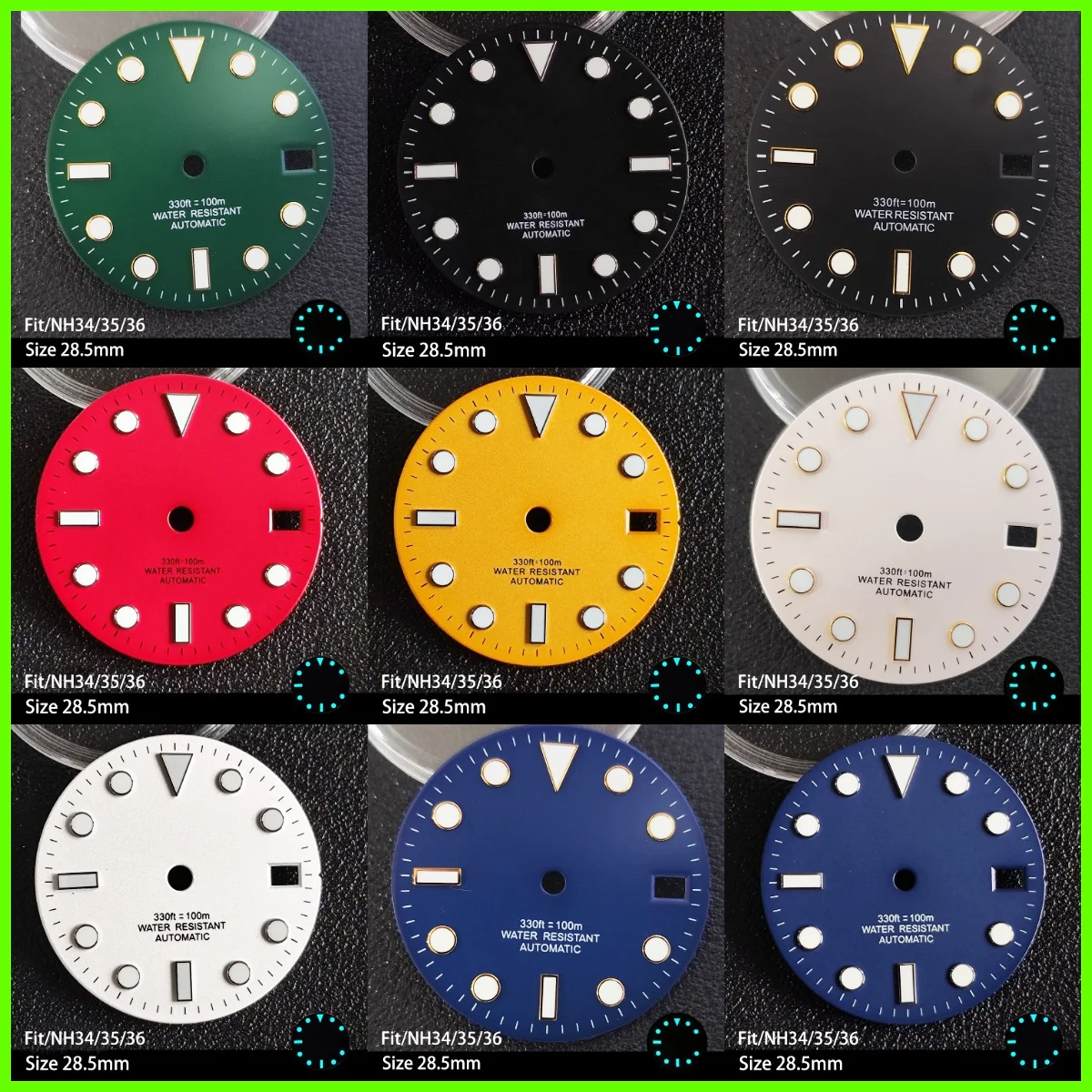 28-5mm-dials-NH34-35-36-luminous-function-new-multi-color-Watch-dial ...