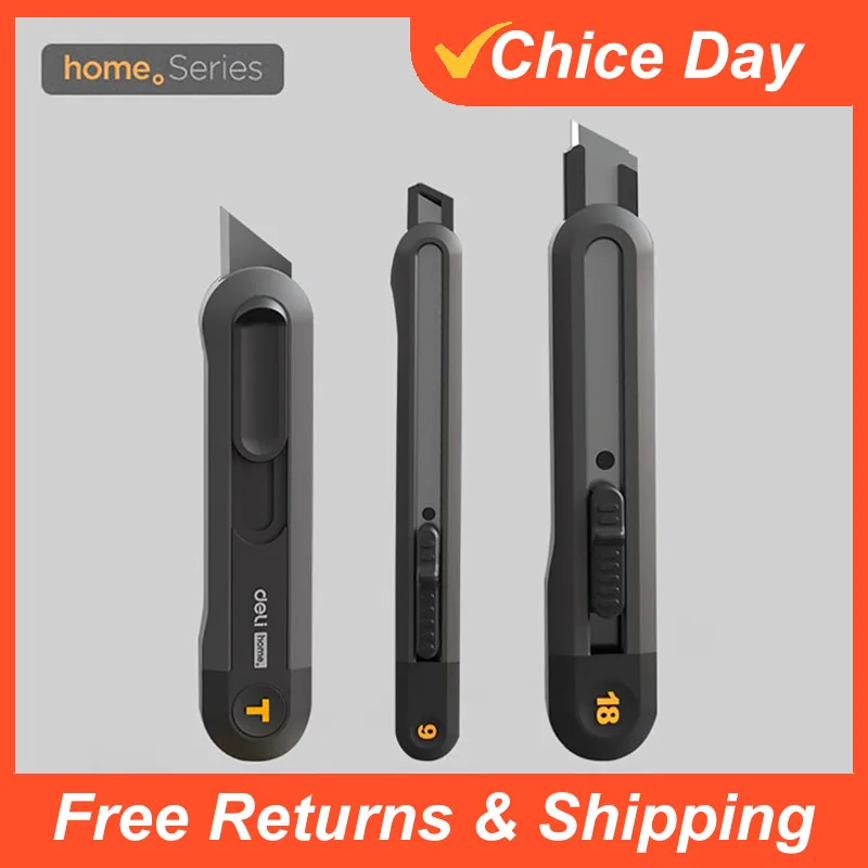 Deli-Snap-off-cuchillo-utilitario-cortador-de-caja-retr-ctil-Cuchillas ...