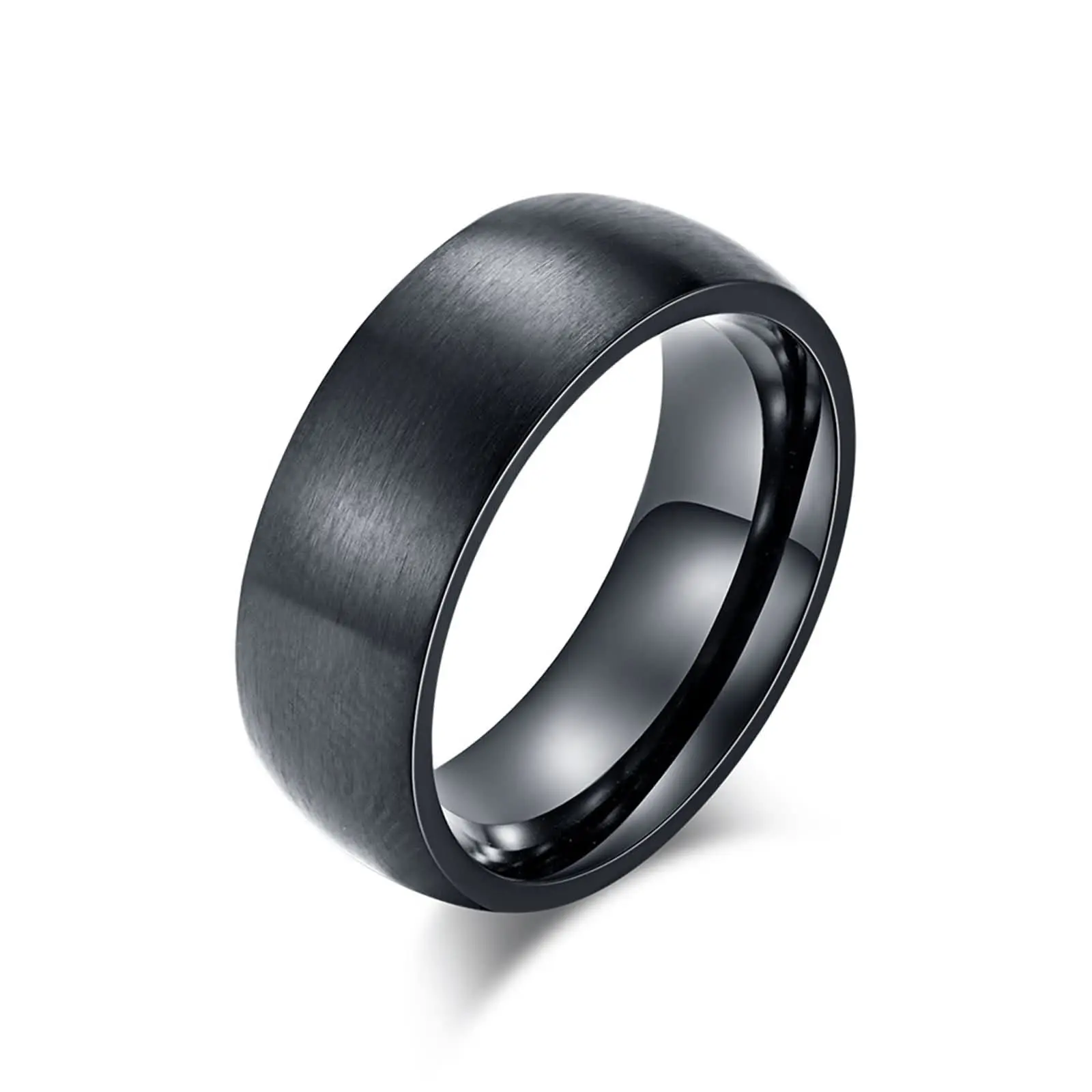 8mm-Black-Men-Rings-Stainless-Steel-Rings-Fashion-Matte-Rings-For-Men ...