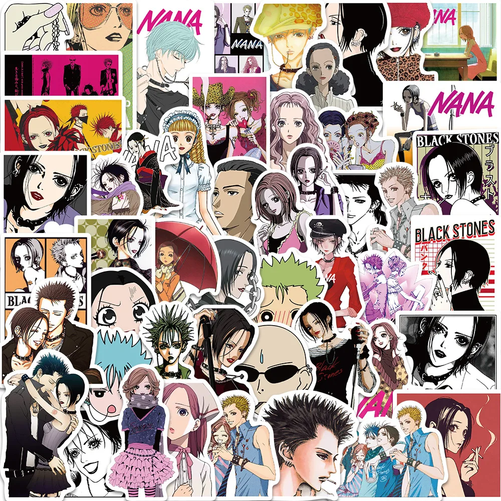 50Pcs-Anime-NANA-Stickers-Anime-Decals-Cartoon-Decoration-Suitcase ...